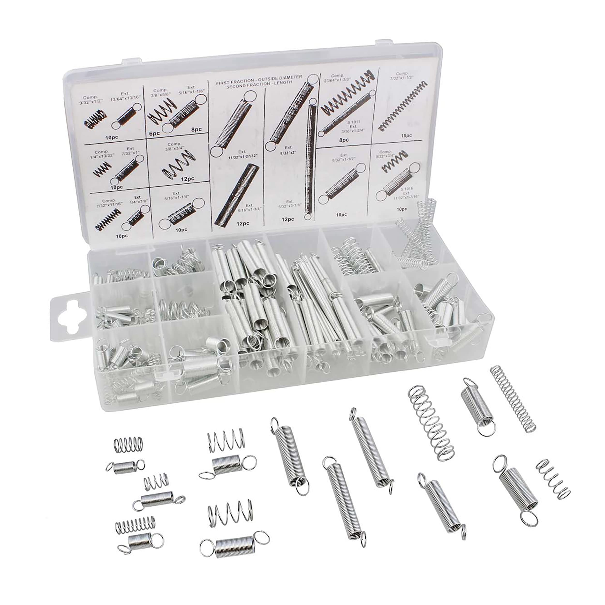 Snapklik.com : ABN Compression & Extension Spring 200 Pc Assortment Set