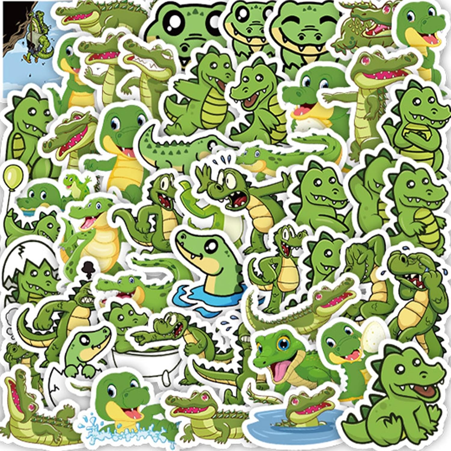 Amazon.com: 50pcs Crocodile Stickers, Alligator Vinyl Waterproof ...