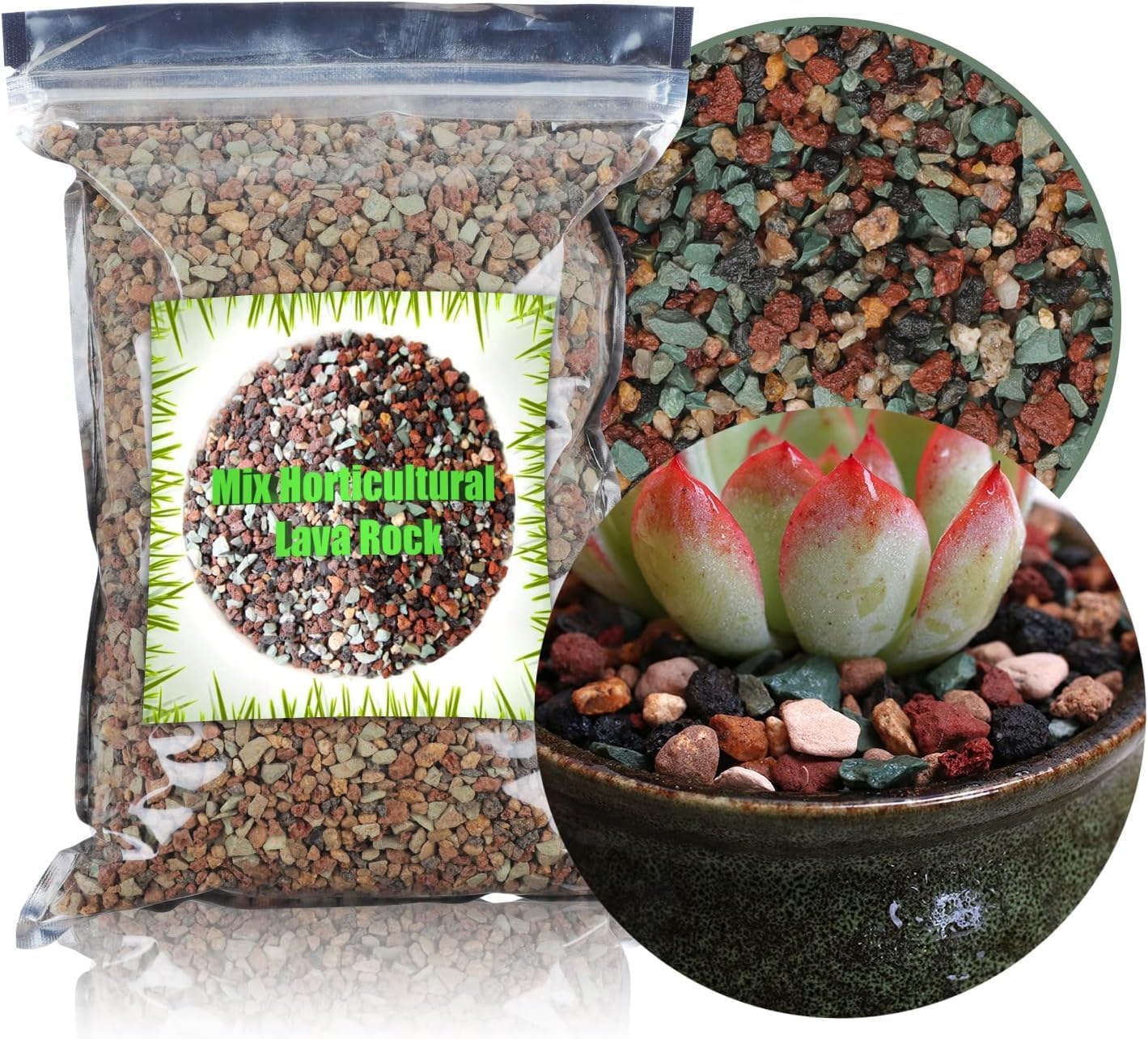GOTVUGE Horticultural Lava Rock Mix, Pumice Succulent Cactus Natural ...