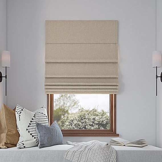 Amazon.com: Sun Zero Preble Textured Total Blackout Cordless Roman ...