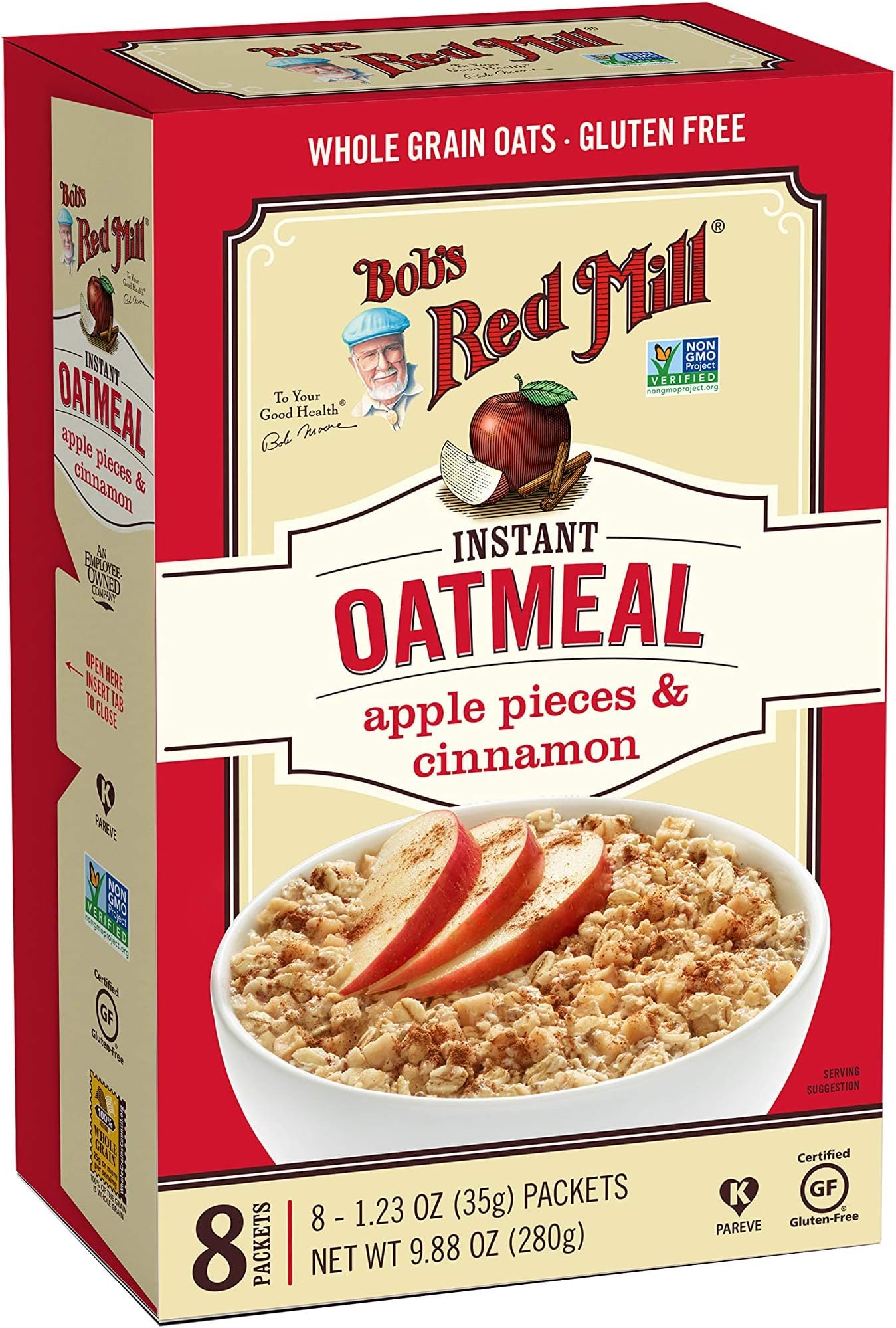 Amazon.com: Bob's Red Mill Instant Oatmeal Packets, Apple Pieces ...
