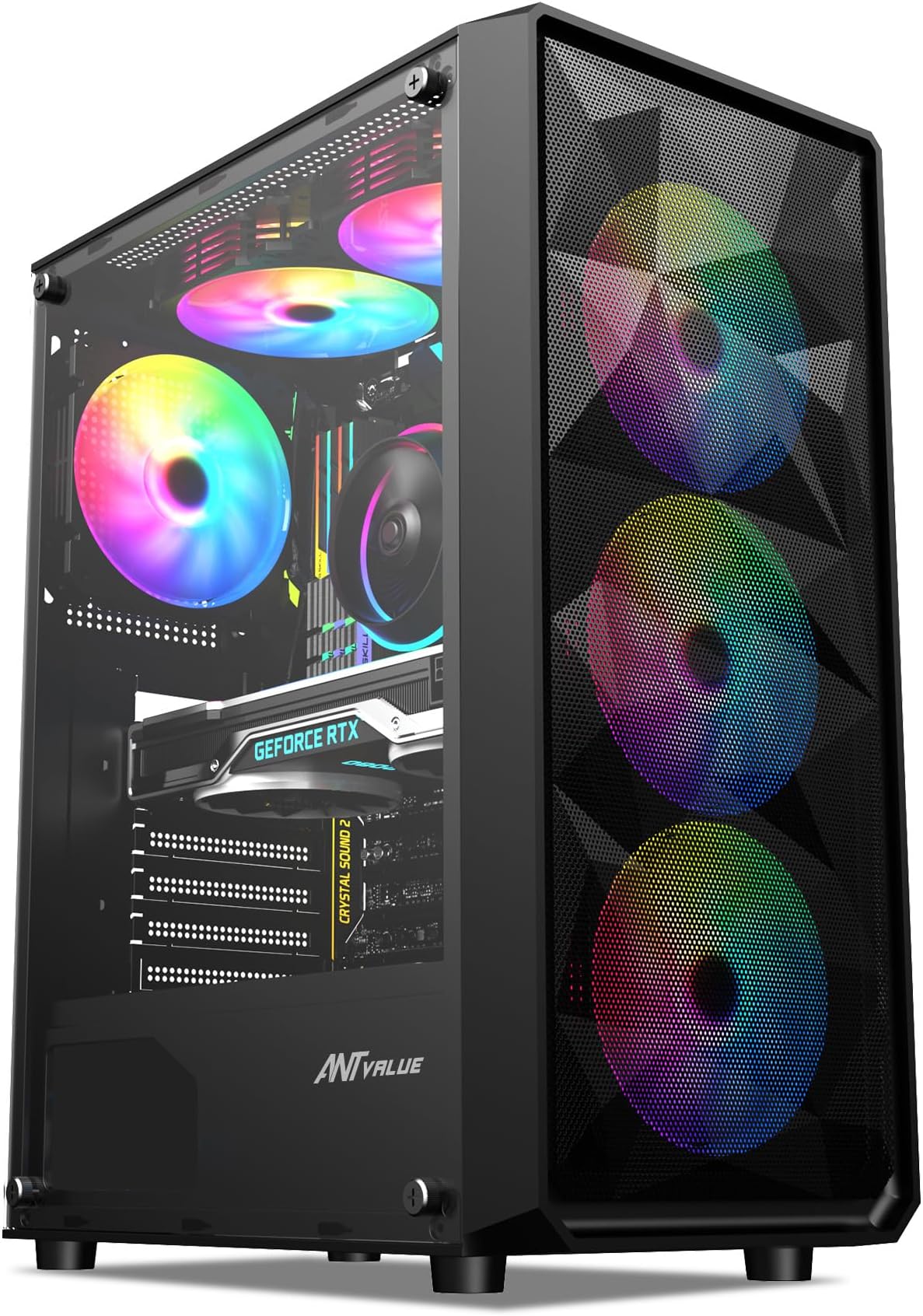 Amazon.in: Buy Ant Esports Crystal X3 LCD Mid-Tower ATX Computer Case ...