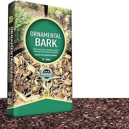 60L Ornamental Bark Decorative & Landscape Wood Chip Garden Bark Spruce ...