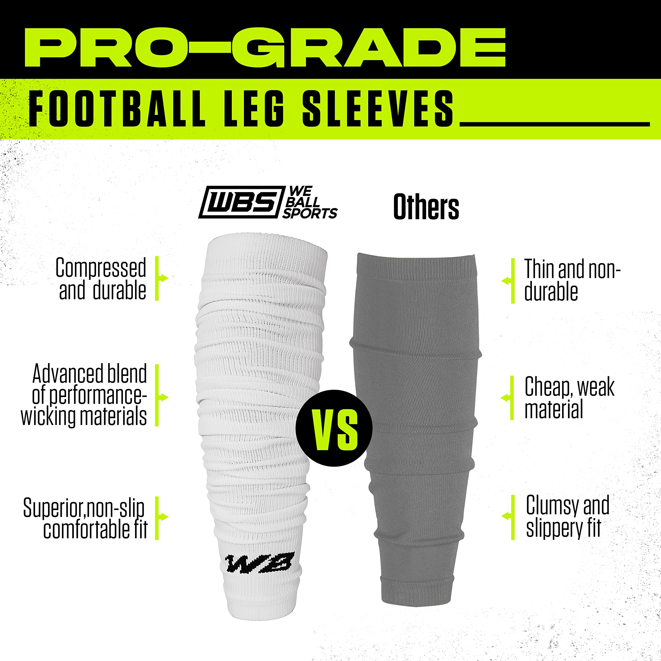 Snapklik.com : We Ball Sports Football Leg Sleeves Calf Compression For ...