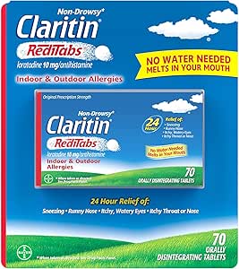 Amazon.com: Claritin RediTabs 10 mg. Non-Drowsy, 70 Disintegrating ...