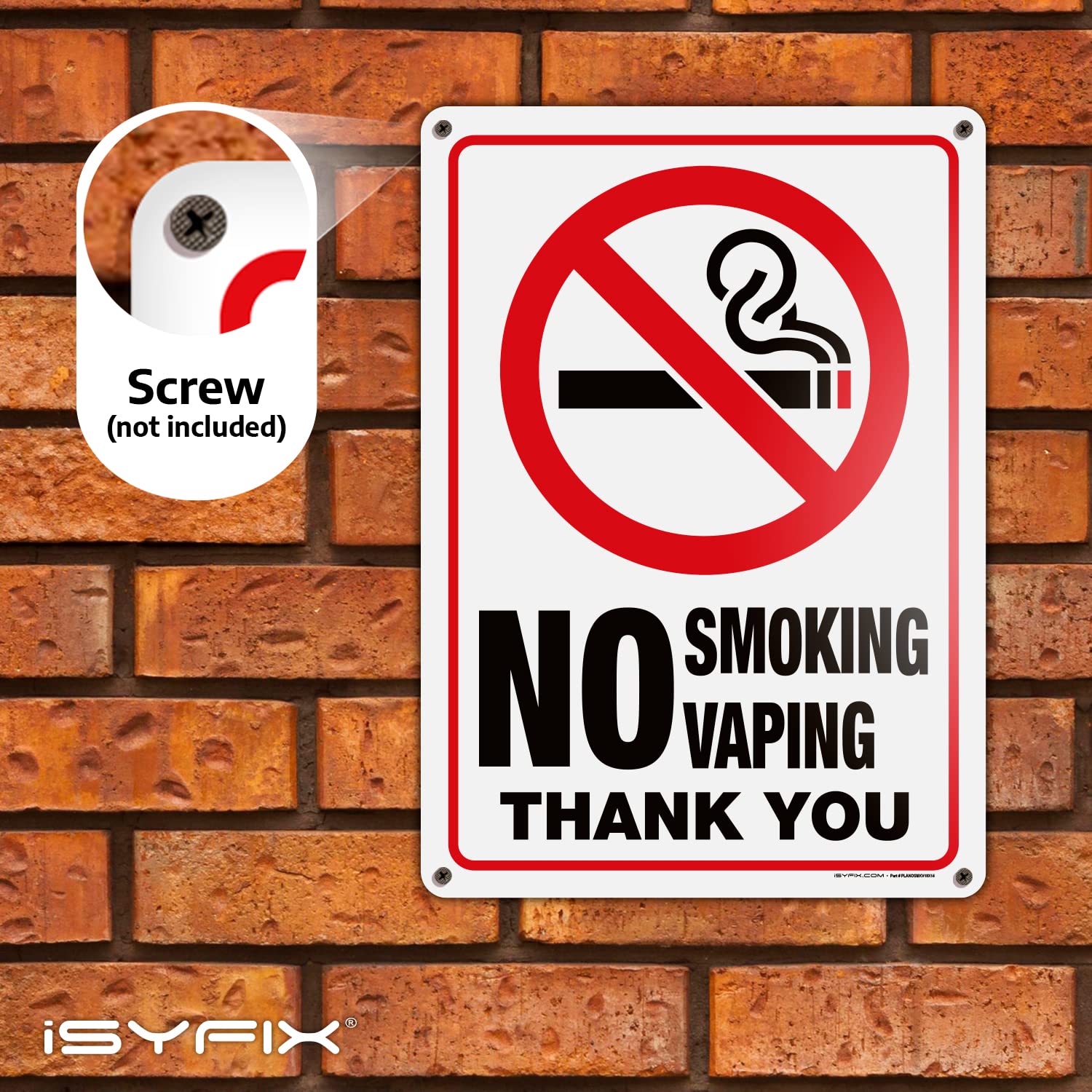Snapklik.com : iSYFIX No Smoking No Vaping Sign 2 Pack 10x14 Inch 40 ...