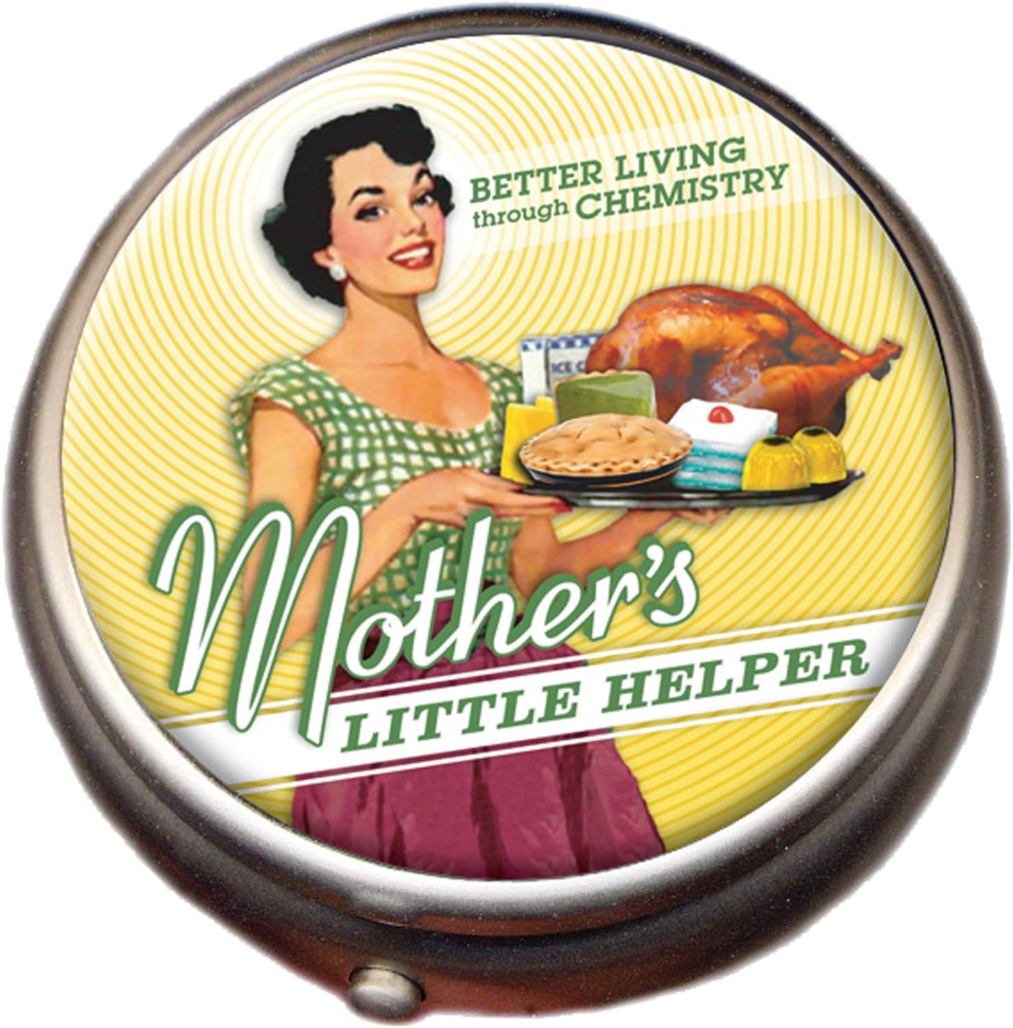 Mother's Little Helper Pill Box - Compact 1 or 2 Compartment Medicine ...