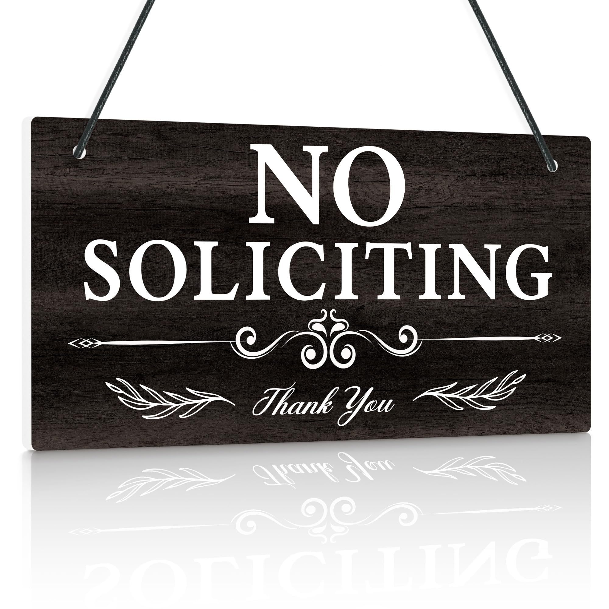 Amazon.com: Putuo Decor No Soliciting Sign For House PVC No Soliciting ...