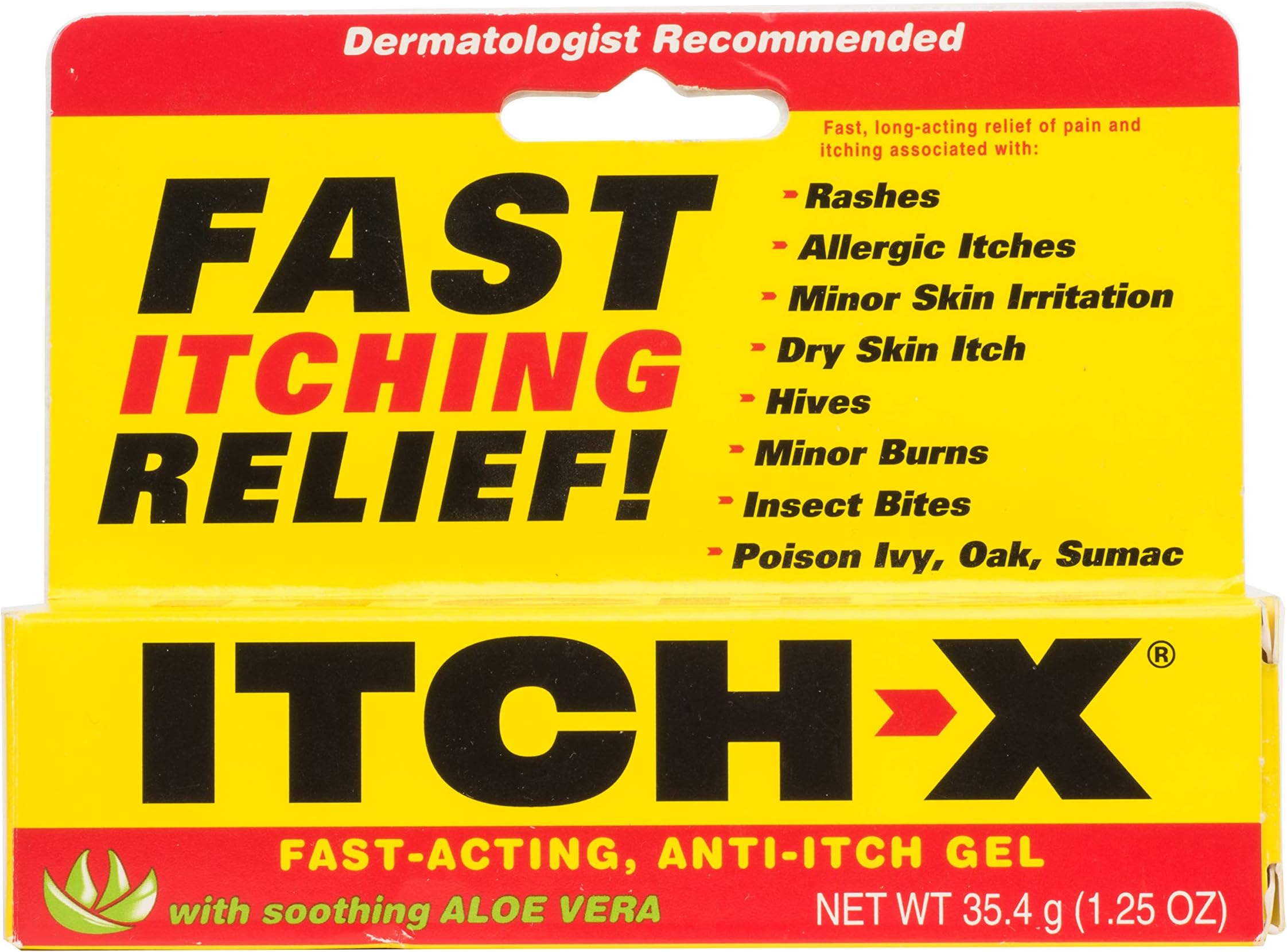 Amazon.com: Itch-X Fast-Acting Anti-Itch Gel, 1.25 Ounce (Pack of 4 ...