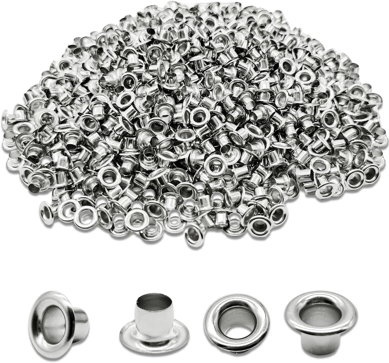 Amazon.com: Bluemoona 1000 Pcs - Grommet Eyelets 3/16" 4mm Canvas ...