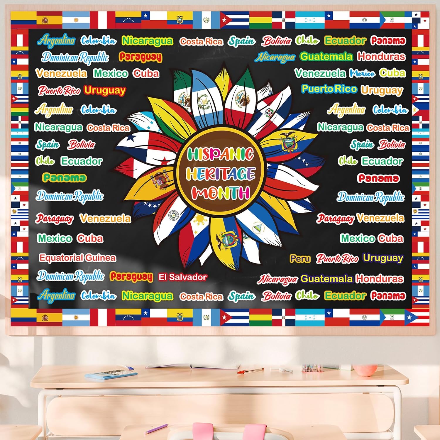 Amazon.com: Weekgrat Hispanic Heritage Month Bulletin Board Decorations ...