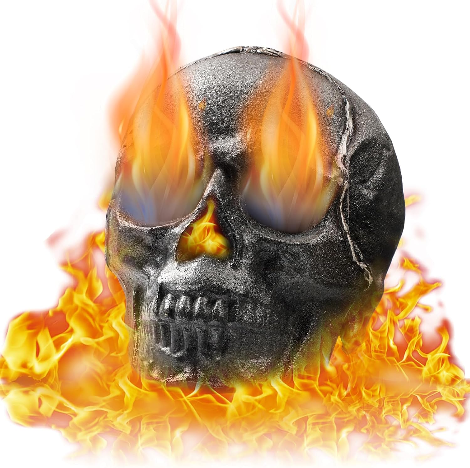 Amazon.com: Shimeyao 9 x 6.7 x 6 Inch Metal Fireproof Fire Pit Skulls ...