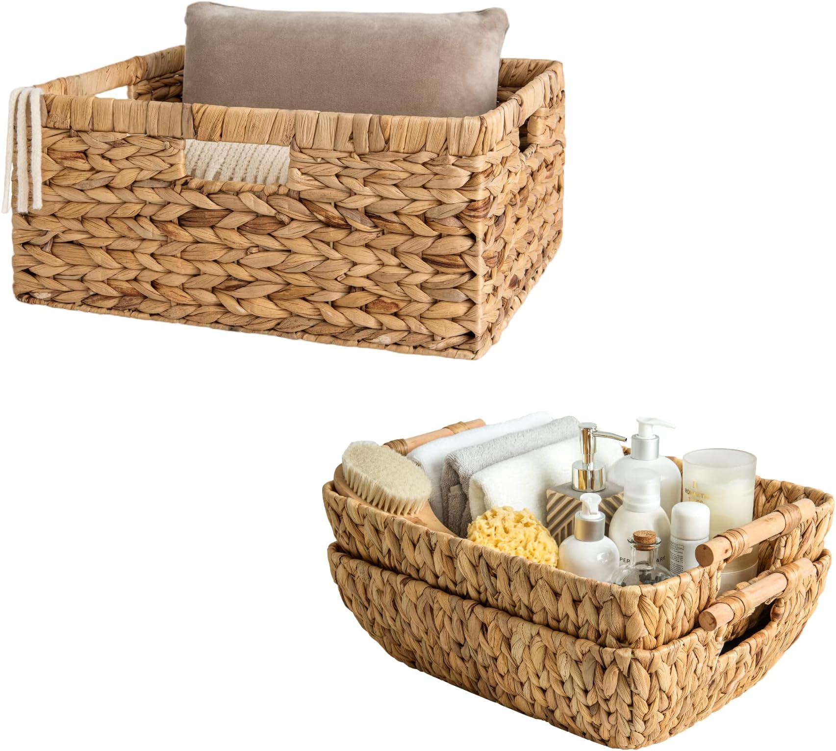 Amazon.com - StorageWorks Water Hyacinth Wicker Baskets