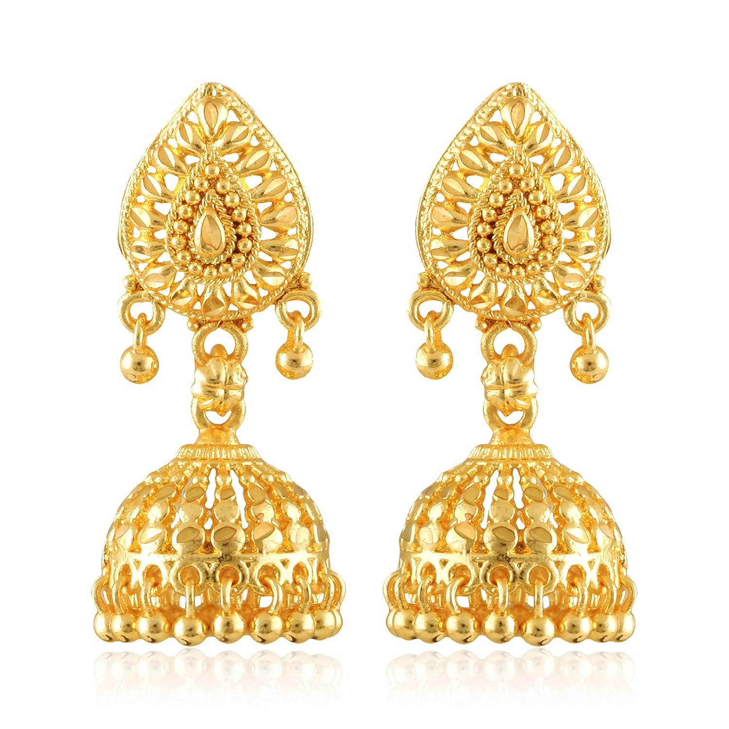 MEENAZ Jhumki Jhumka Earrings for Women Girls Traditional Temple 1 One ...