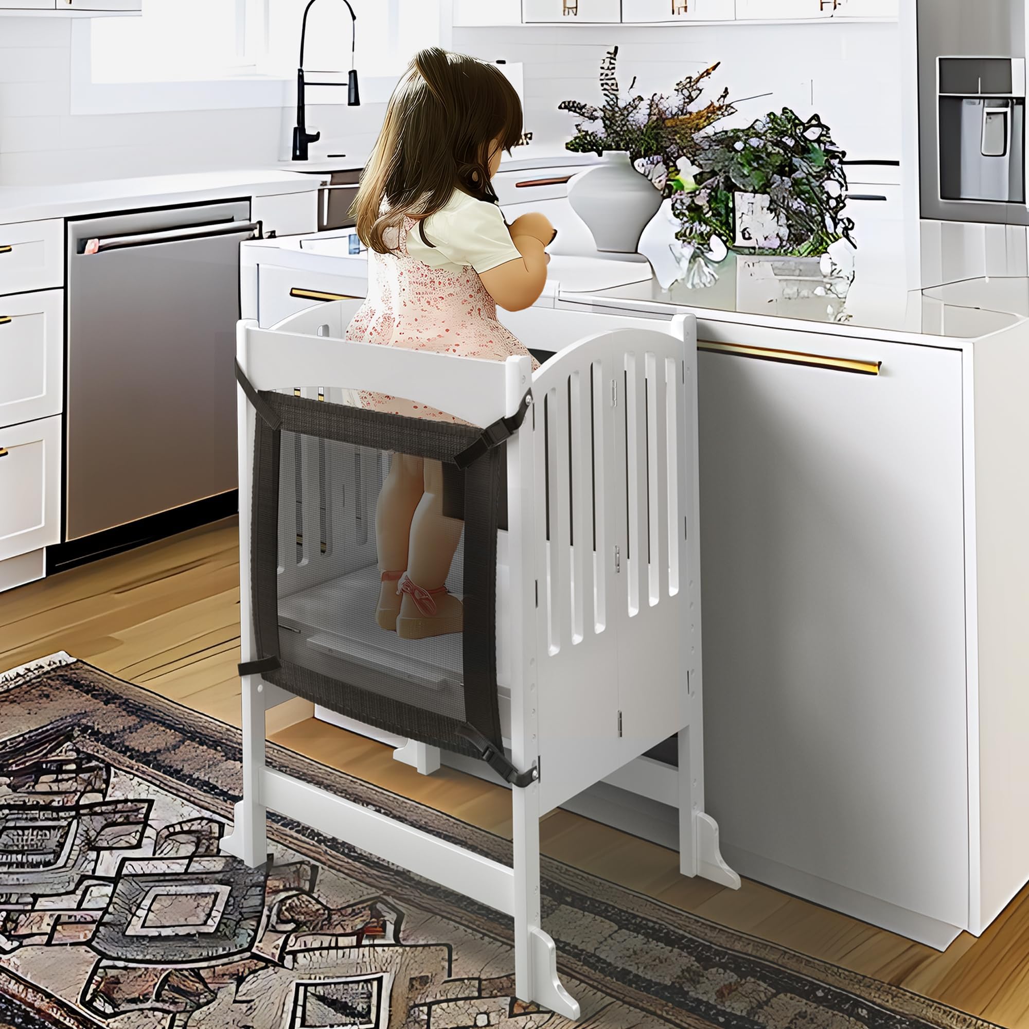 Amazon.com: TOETOL Step Stool Foldable Toddler Tower, Kids Helper Stool ...