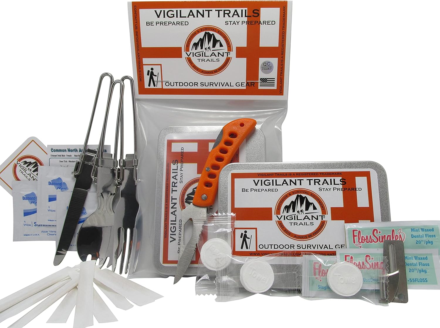 Amazon.com: Vigilant Trails® Pre-Packed Survival Mess Kit Stage-1. A ...