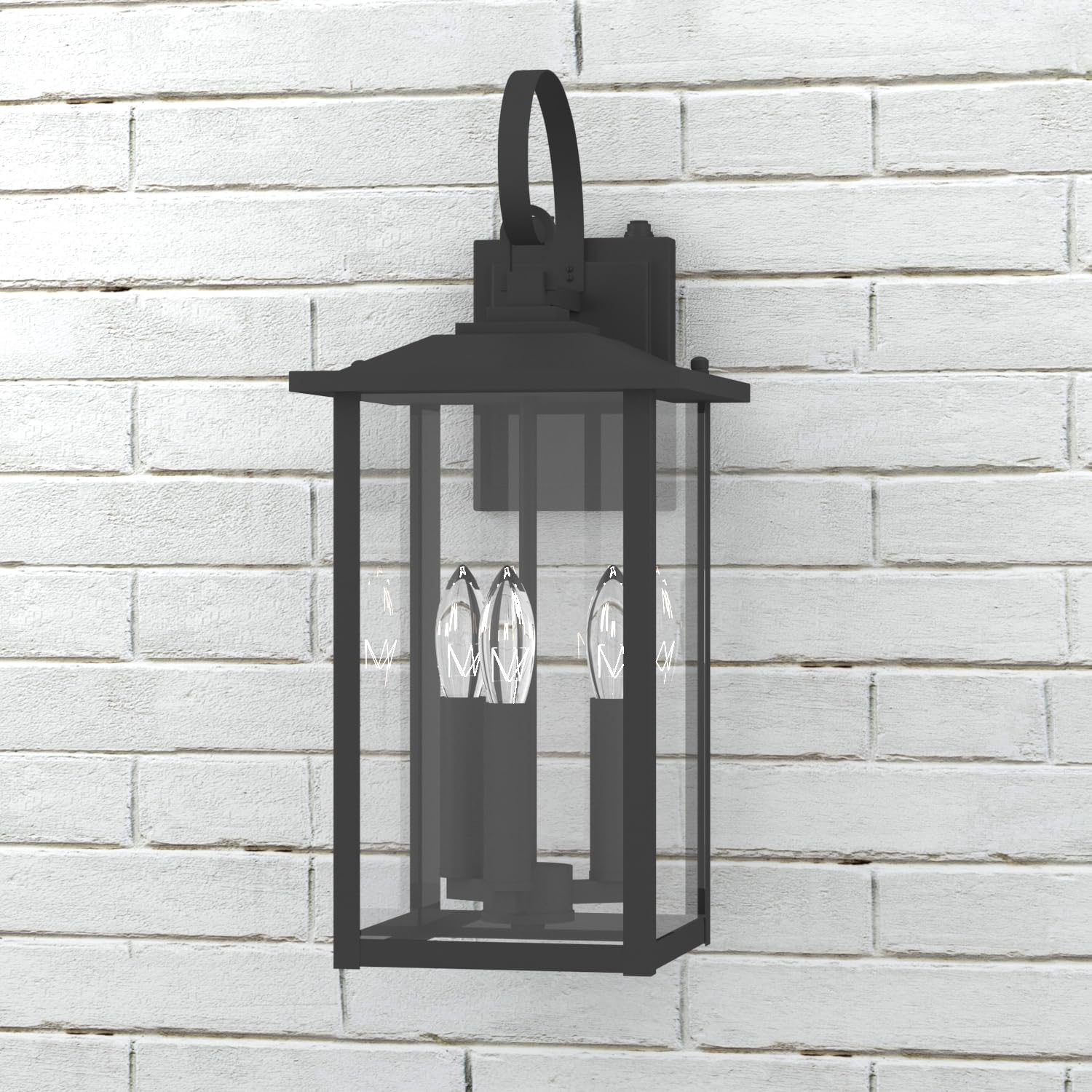 Lawyettle Dusk to Dawn Outdoor Wall Light 3-Light, 20" Large Outdoor ...