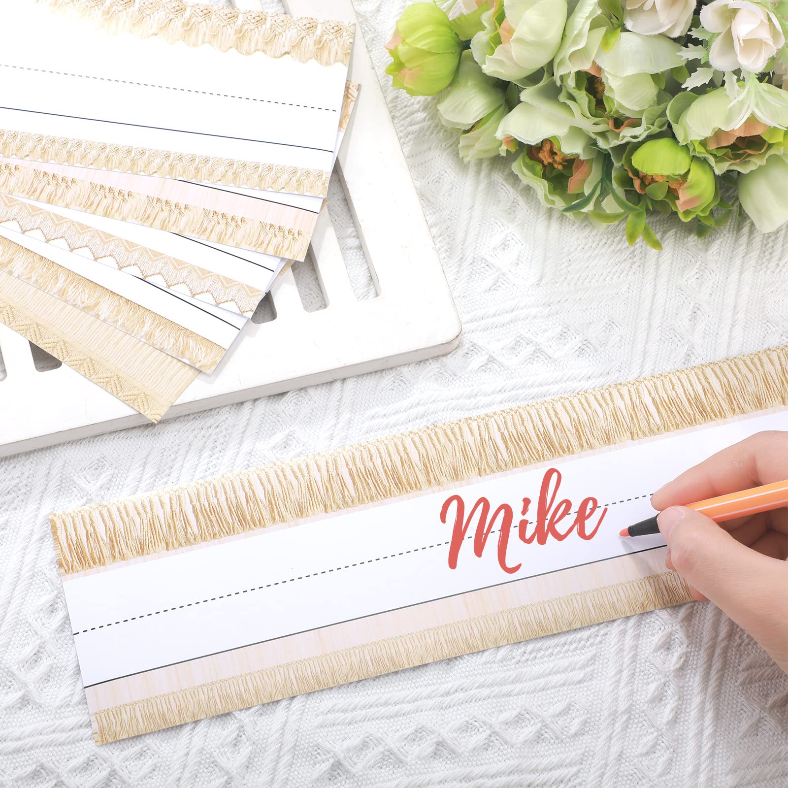 Snapklik.com : Yexiya 48 Pcs Boho Name Tags Fringe Classroom Name Tags ...