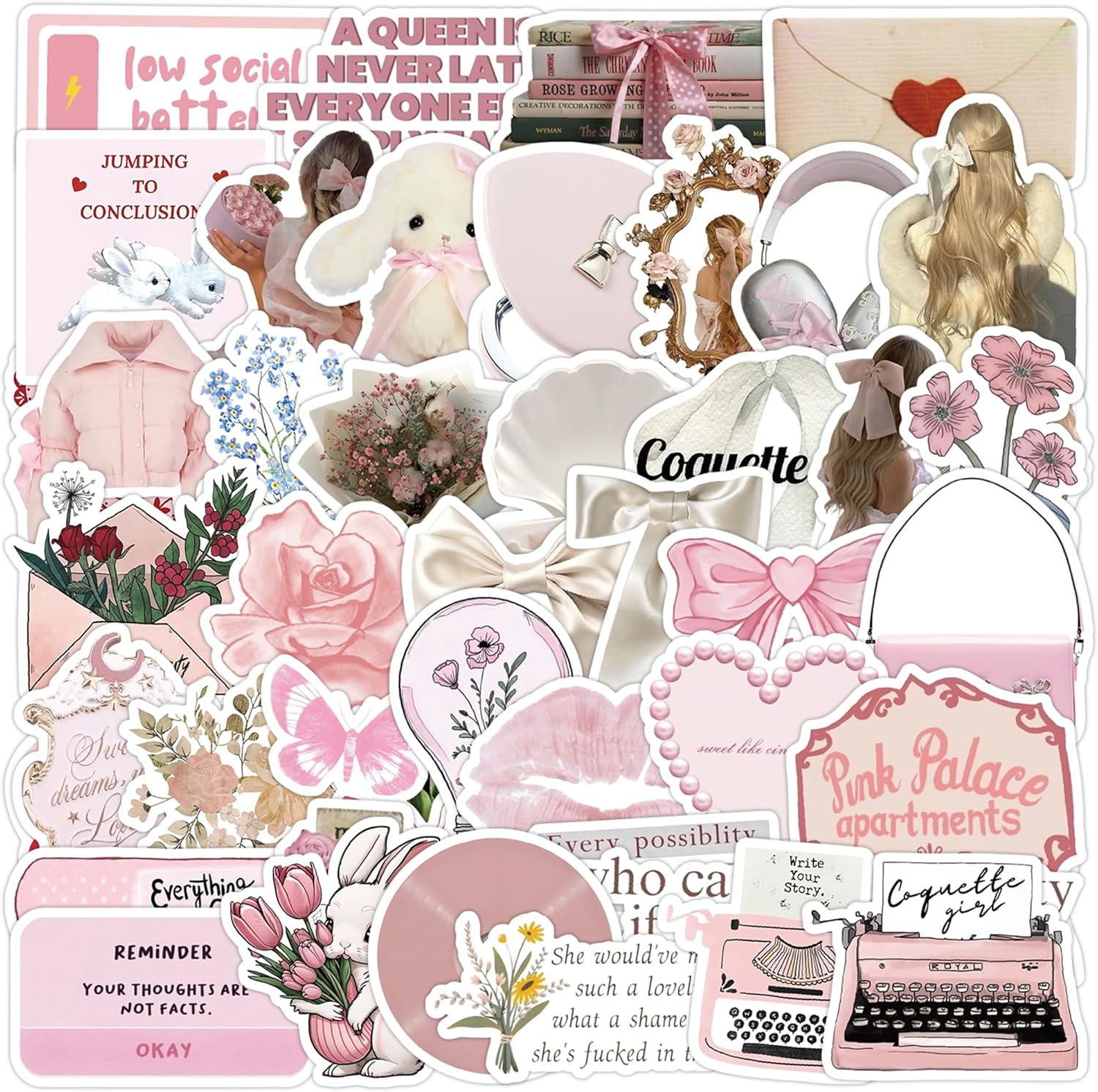 Amazon.com: Nice Coquette Girl Stickers,50PCs,Coquette Girl Laptop ...