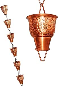 Amazon.com : U-nitt Rain Chains, Roof Gutter Downspout/Spout Channel ...