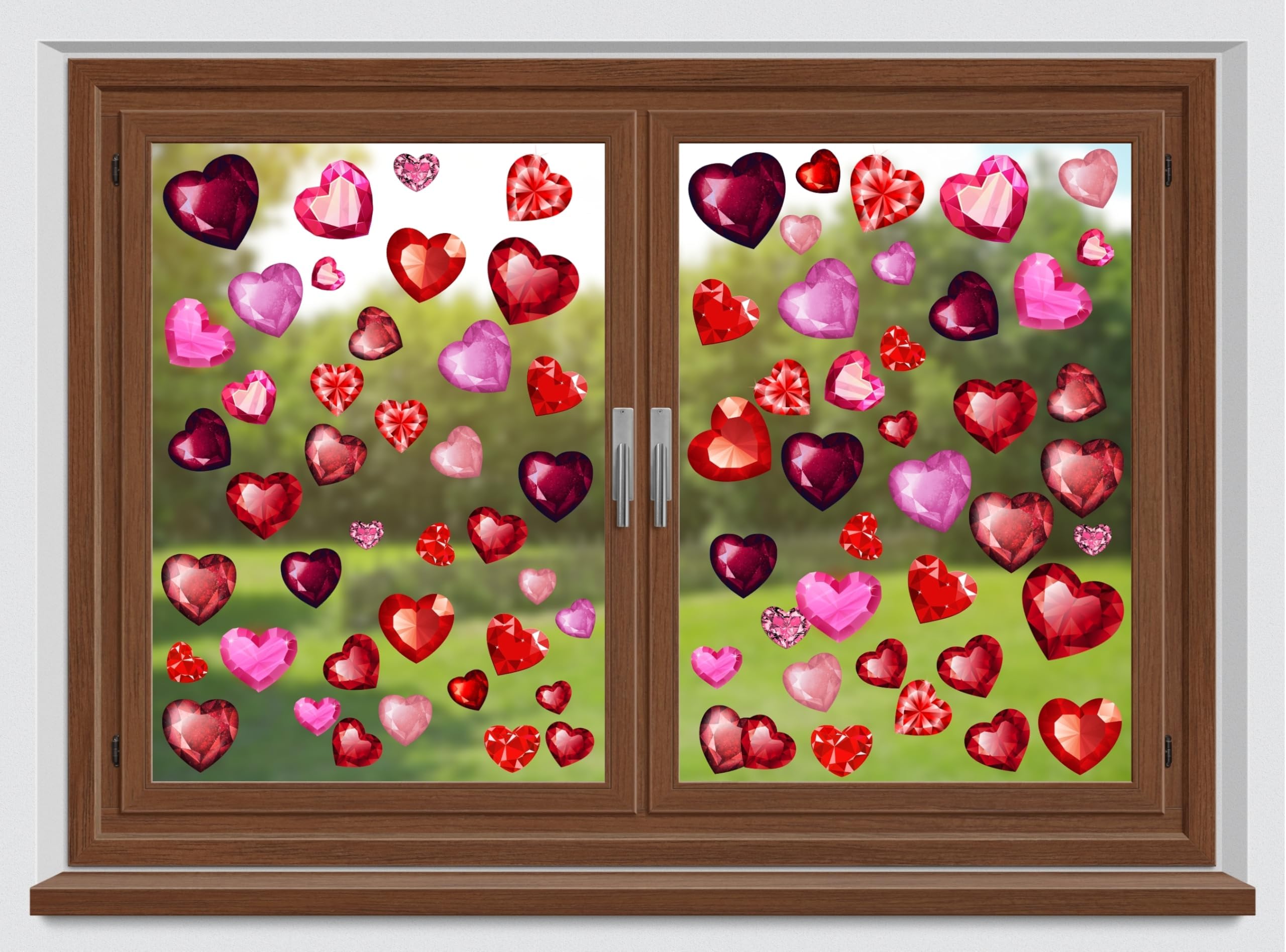 Amazon.com: Konsait 196 Pcs Classic Heart Valentine's Day Window Decals ...