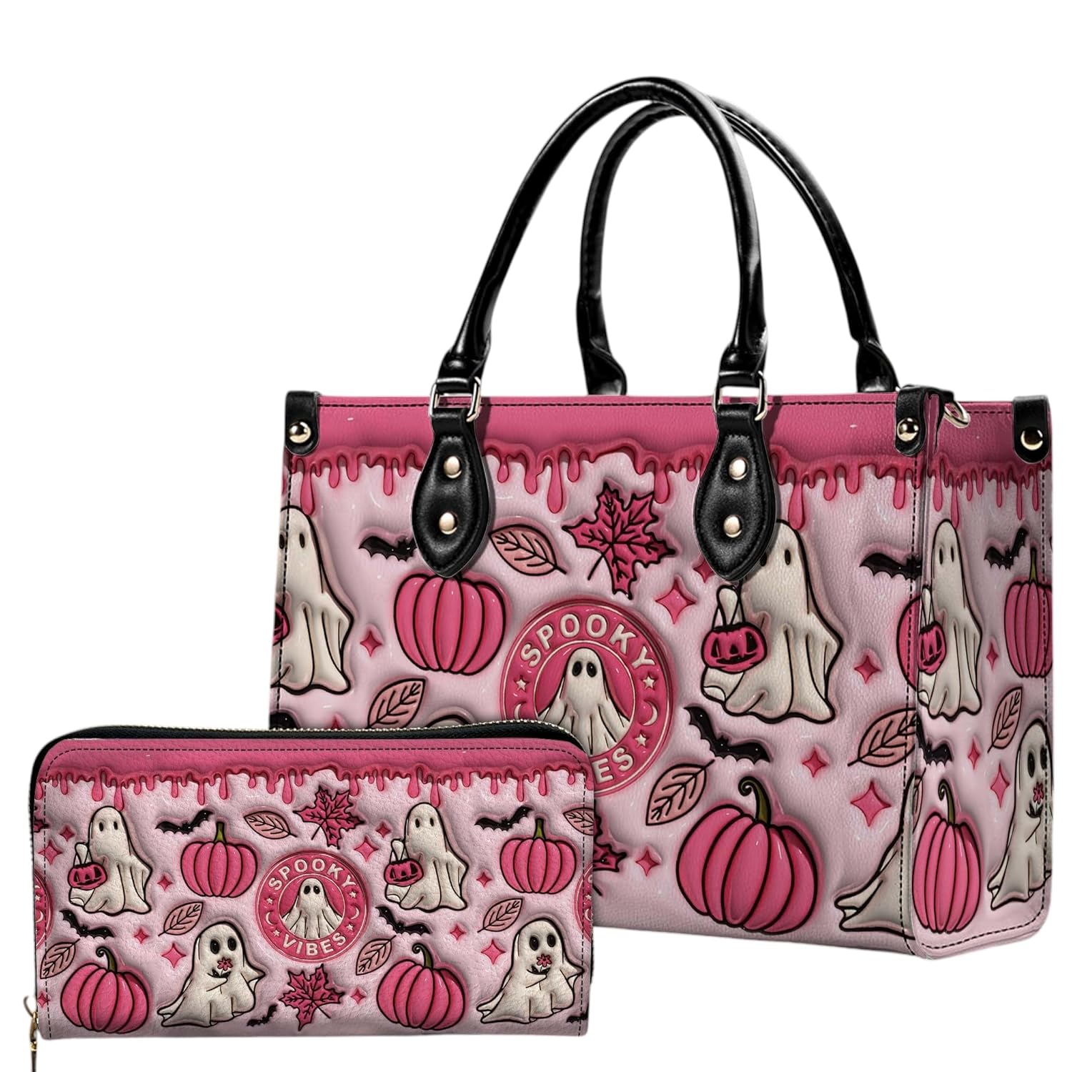 Amazon.com: Funny Ghost Halloween Handbag With Handle, Cute Ghost Bags ...