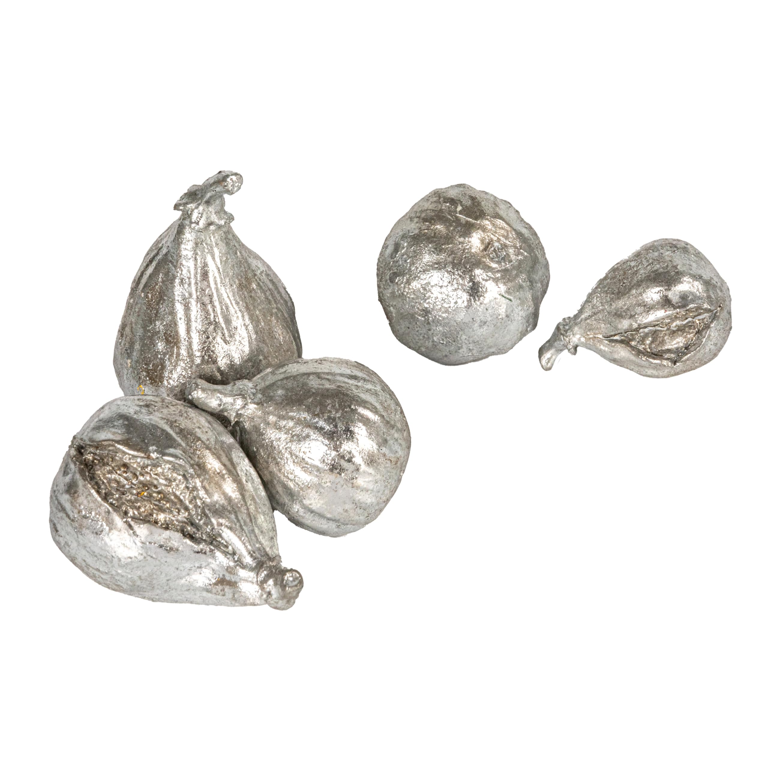 Amazon.com: Creative Co-Op Decorative Resin Figs, Silver Finish, Set of ...