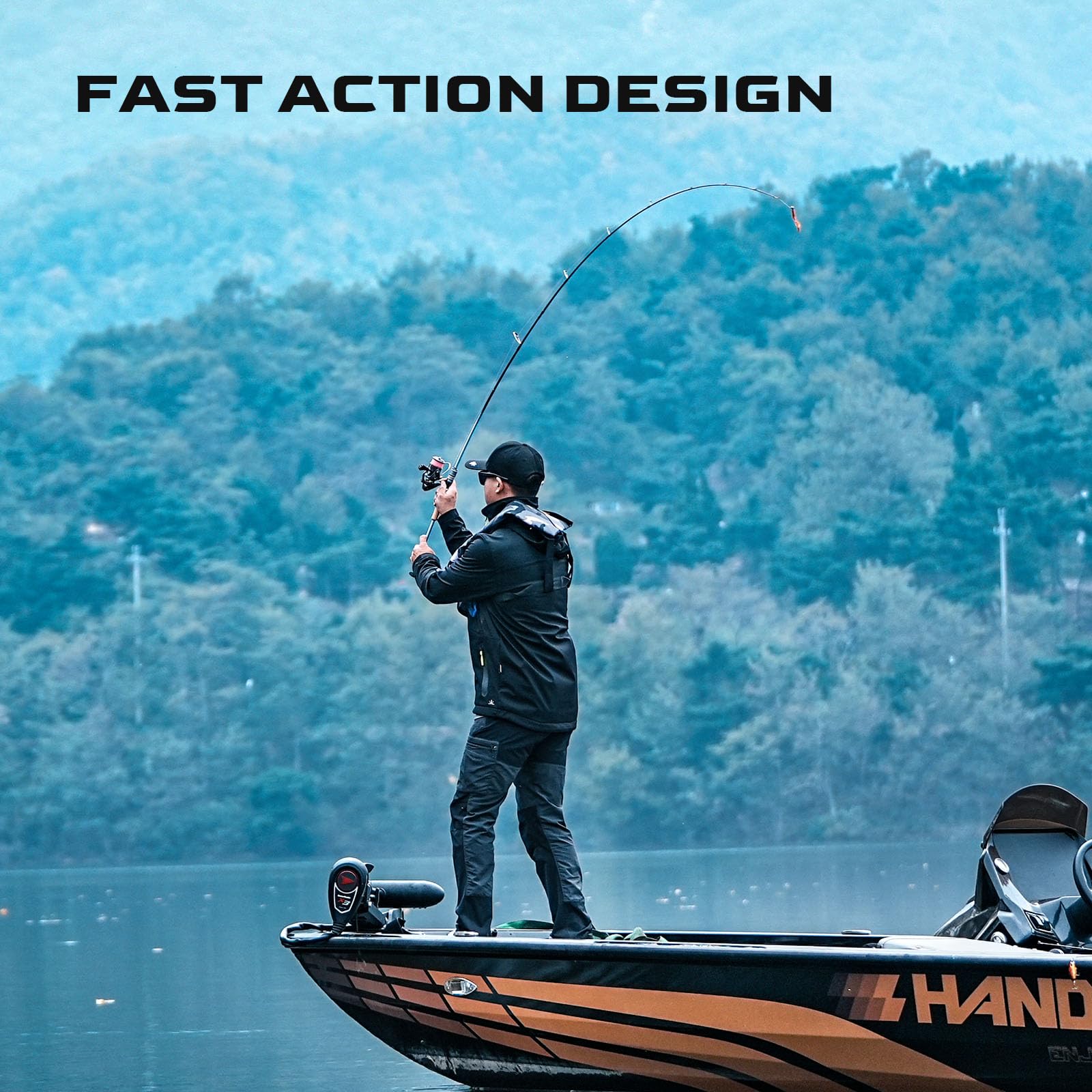 HANDING Miracle Bass Fishing Rod, Fuji A-Ring Guides, 30T+40T Carbon ...