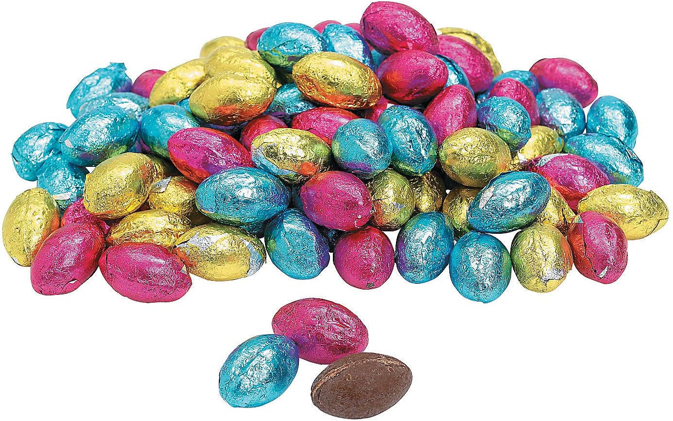 Amazon.com : Fun Express Chocolate Candy Eggs Individually Wrapped ...