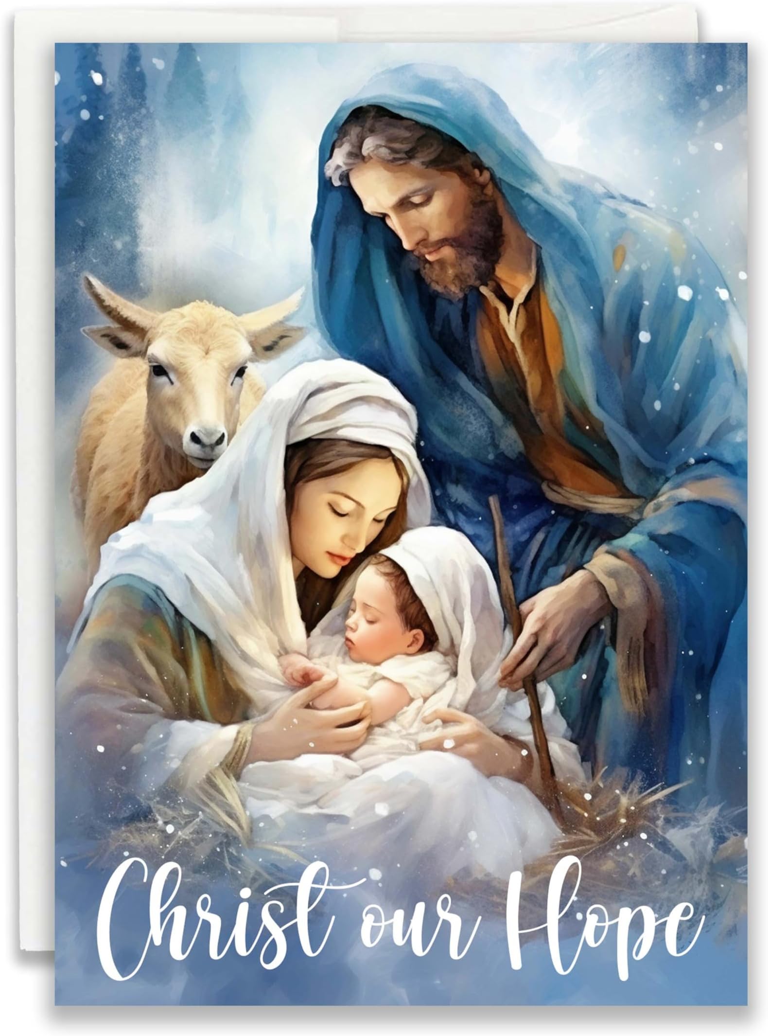 Amazon.com: JBH Creations Christ Our Hope Religious Christmas Card ...