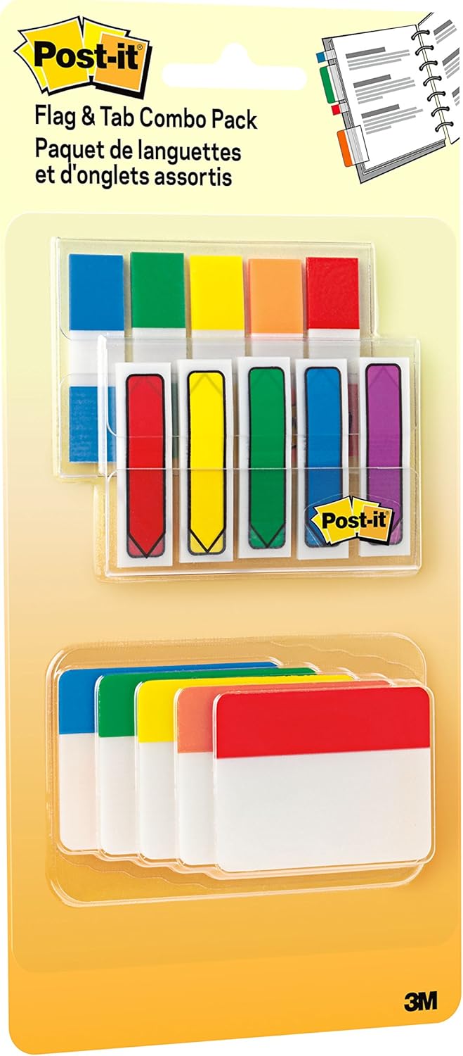 Amazon.com : Post-it Flags and Tabs, 200 Flags, 30 Tabs, Assorted ...