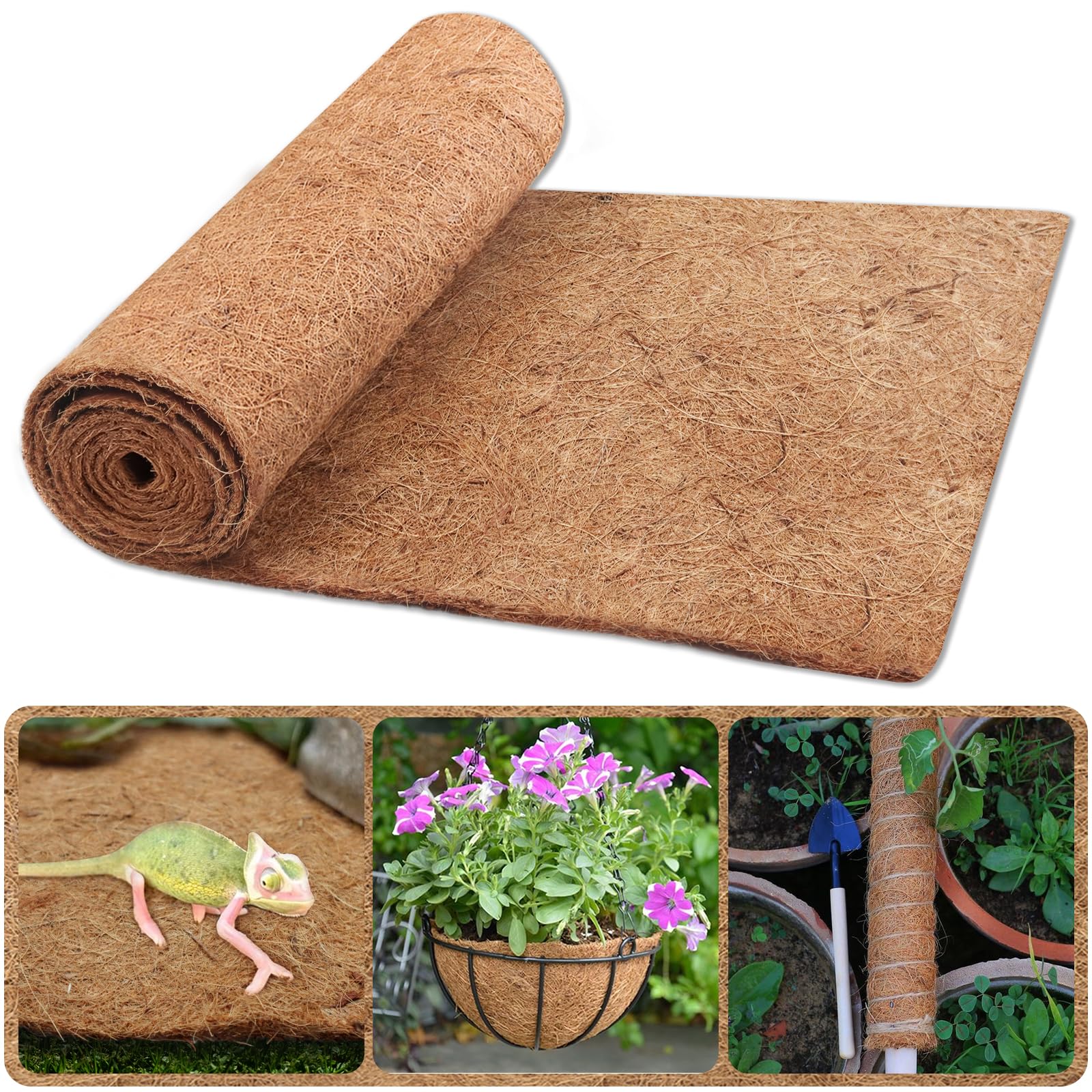 Snapklik.com : 16X160 Inch Natural Coco Liner Roll, Coconut Liners For ...
