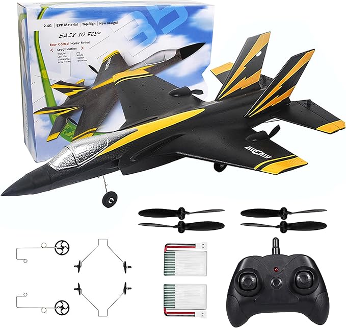 Amazon.com: Eayaele Foam F-35 RC 2CH Remote Control Fighter Jet Plane ...