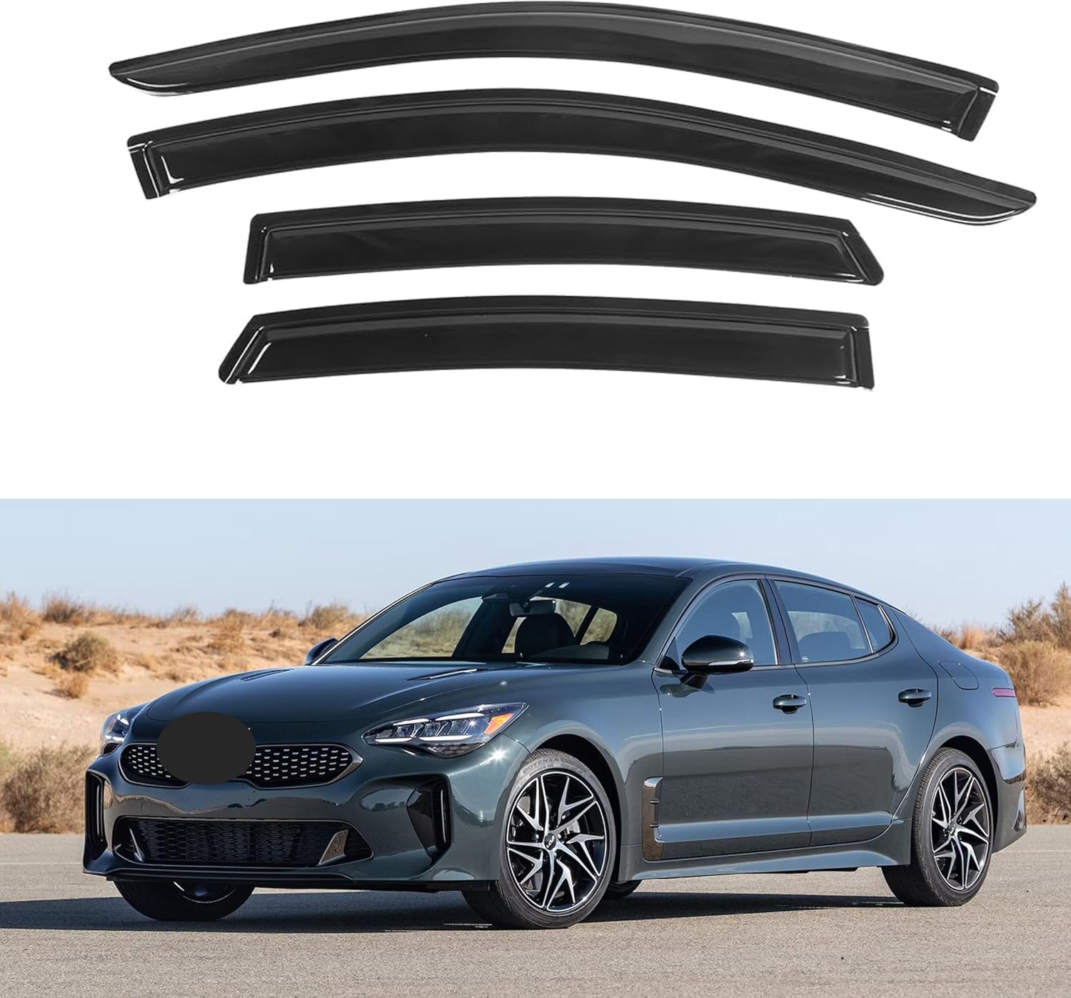Amazon.com: KPY Window Visor Compatible with Kia Stinger 2017-2023, 4PC ...