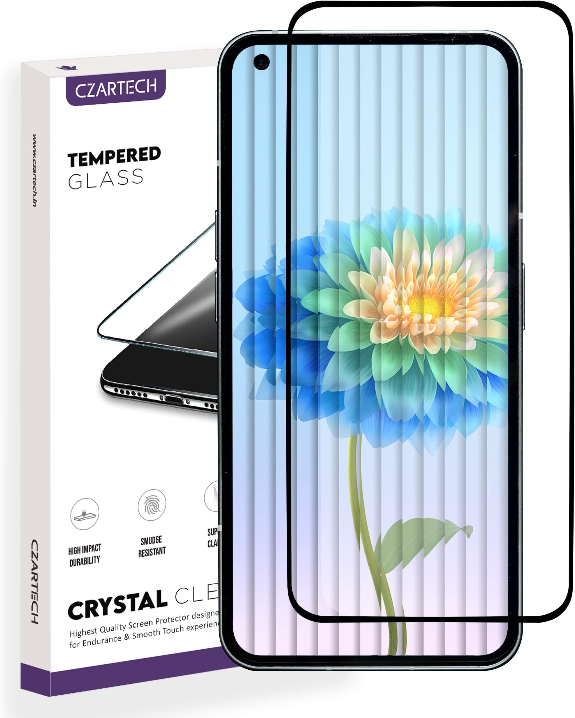 CZARTECH Tempered Glass For Nothing Phone 1 (Transparent) Full Screen ...