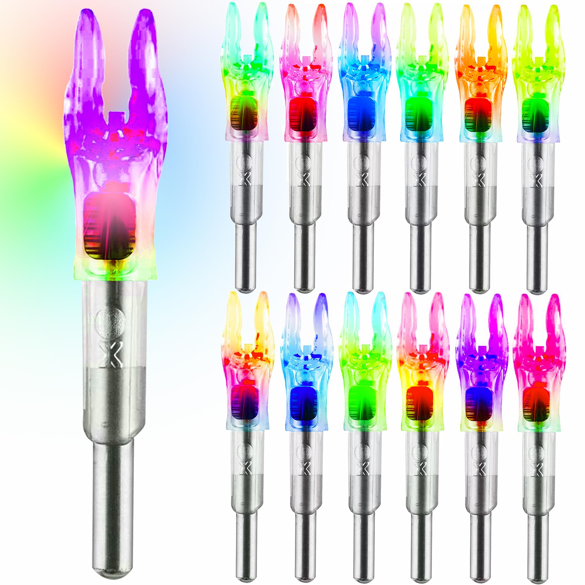 Snapklik.com : KEAUP 12 Pack X Lighted Nocks Universal Fit For Arrows