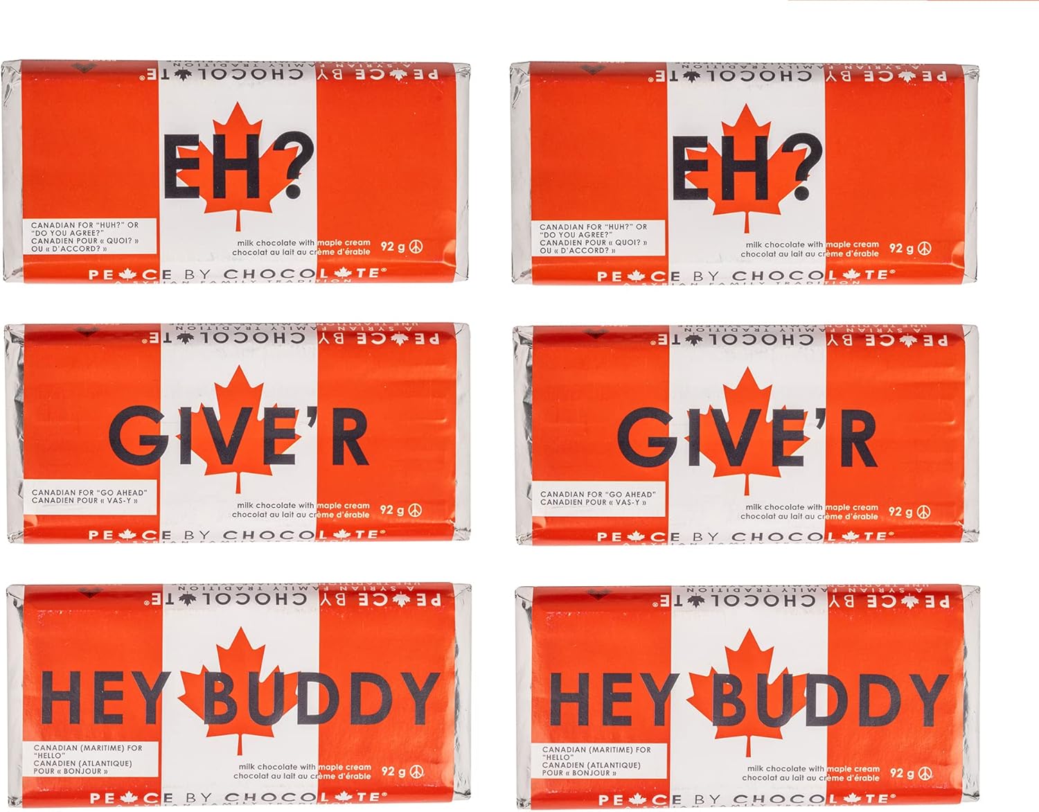 Peace By Chocolate Premium Canada Assorted Chocolate Bars, Delicious ...