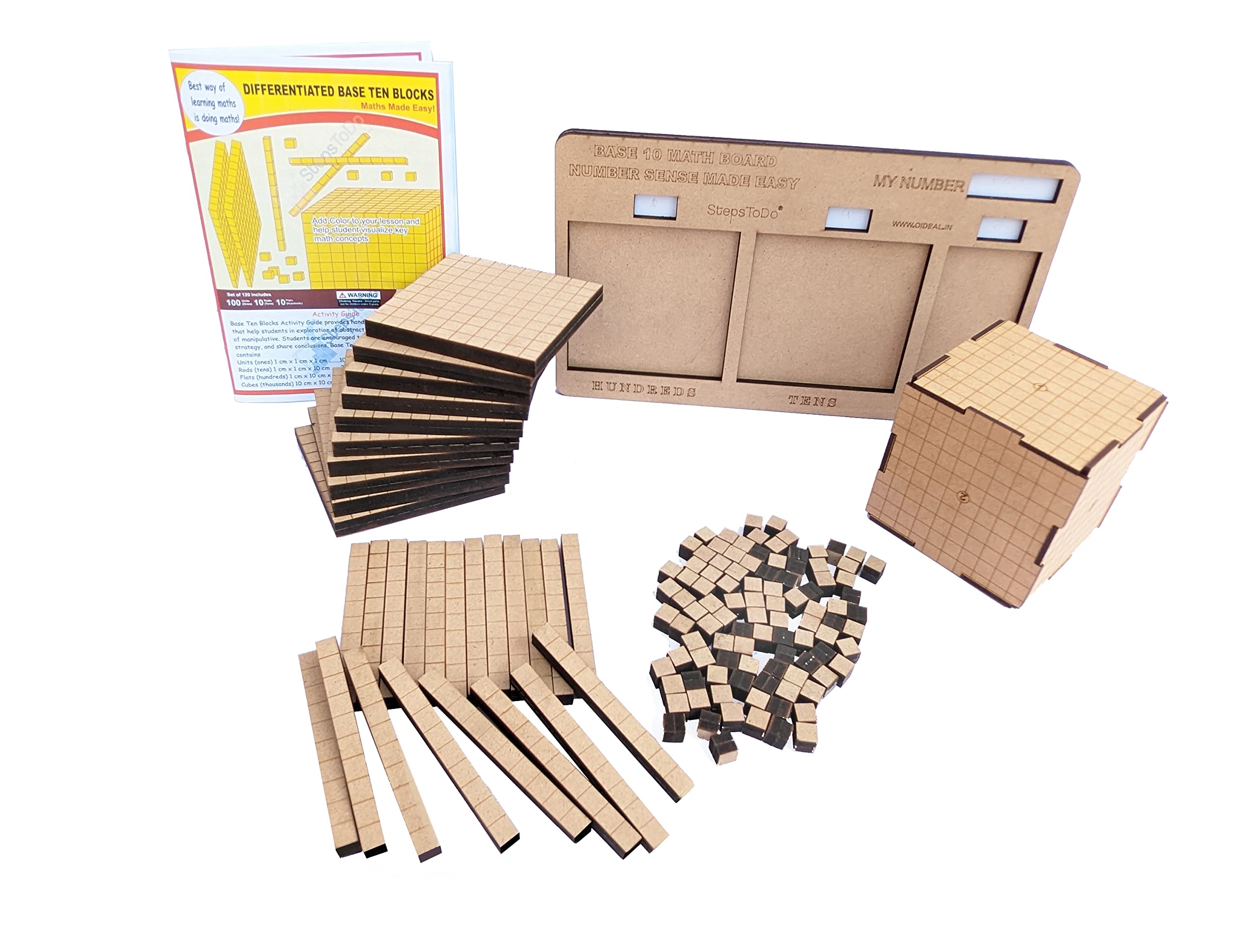 Buy StepsToDo Base Ten Blocks Kit with Place Value Mats and Instruction ...