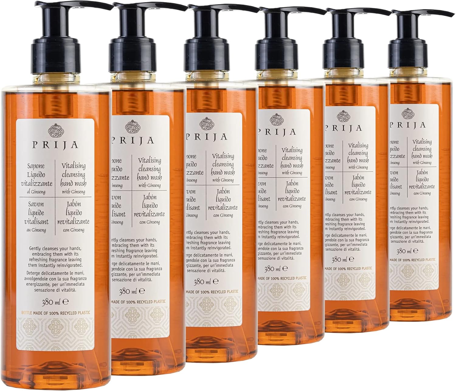 Prija - Jabón líquido revitalizante para manos con ginseng -6 frascos x ...