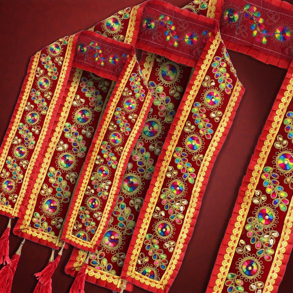 Buy Vedic Vaani Velvet Fancy Khes Dupatta Shawl Uparna for Deity Lord ...