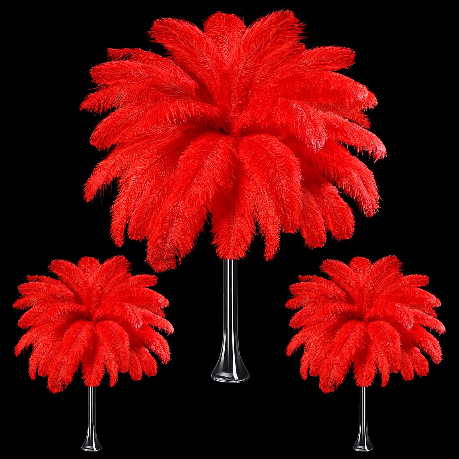 Amazon.com: Maitys 90 Pcs Large Natural Ostrich Feathers Bulk 14-16 ...