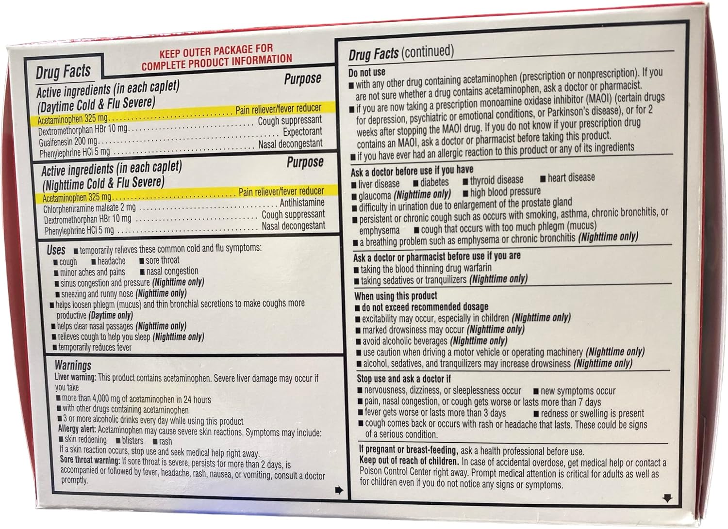 Cápsulas multisíntomas para resfriado severo y gripe 168 comprimidos ...