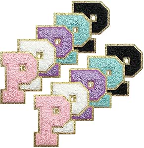 Amazon.com: WILDREEDS 10Pcs Self Adhesive Chenille Patches With Gold ...