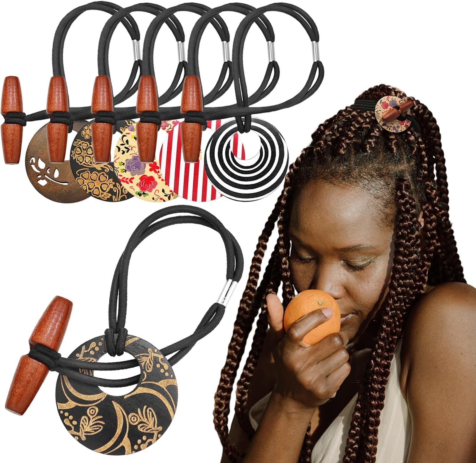 Amazon.com : Nutty Natte Gemstone Knotted Elastic Hair Tie for ...