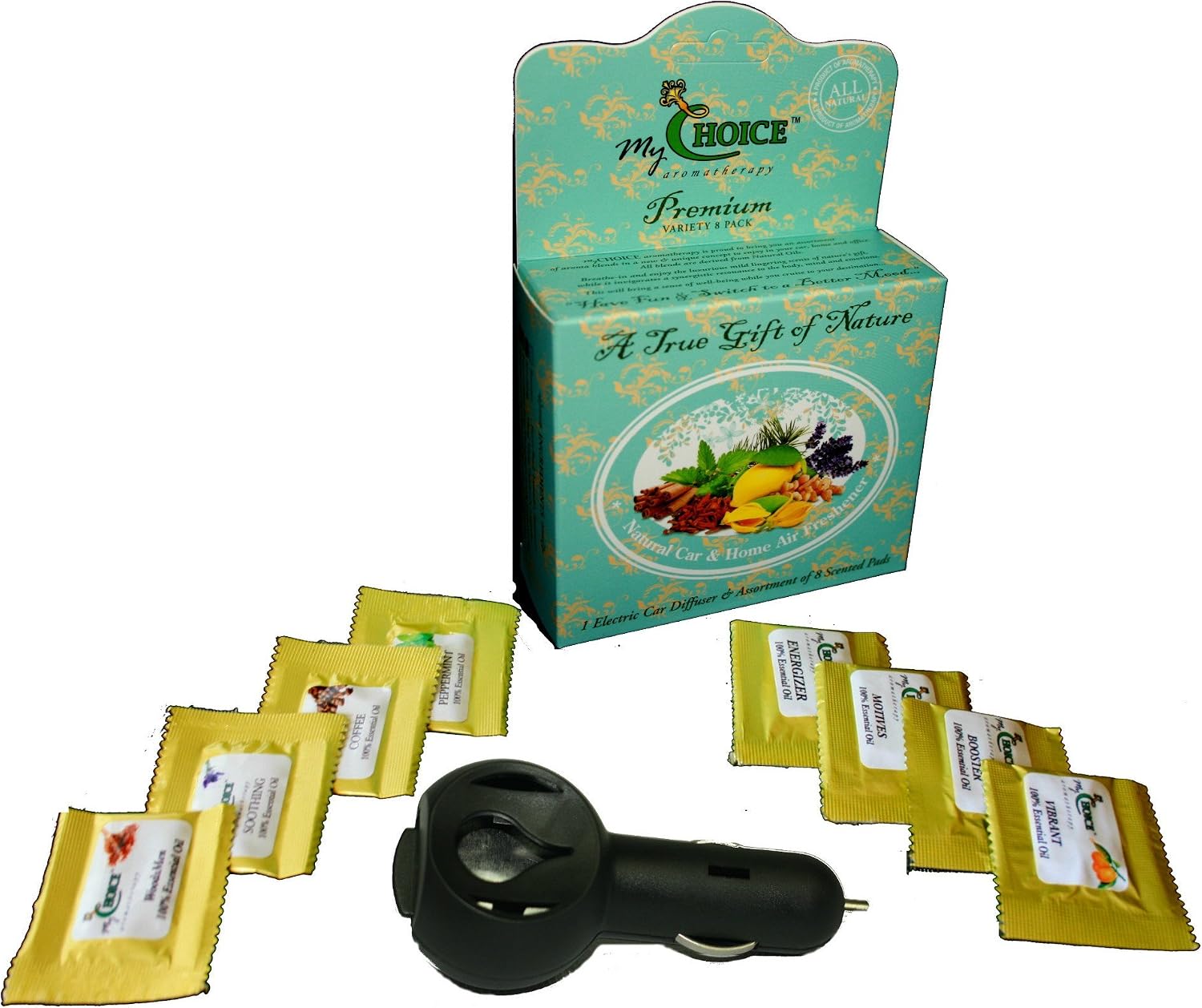 Amazon.com: Natural Car Air Freshener - 8 Aromatherapy Blends of 100% ...