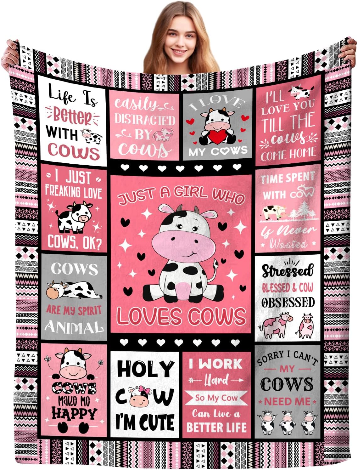 Amazon.com: Cow Blanket Gifts for Girls Women Cows Gifts for Cow Lovers ...