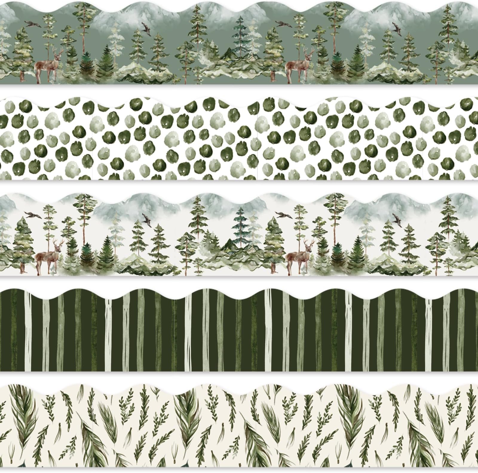 Amazon.com: Whaline 69Ft Christmas Bulletin Board Border Decorations ...