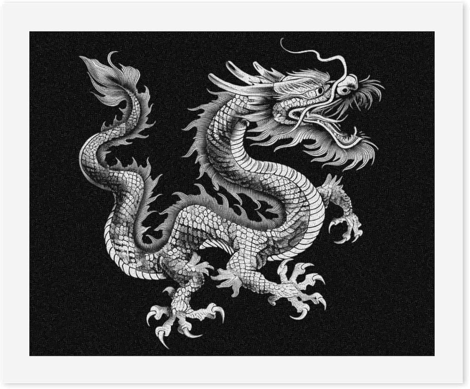 Chinese Dragon Paint by Numbers for Adults DIY Painting Kits Unframed ...