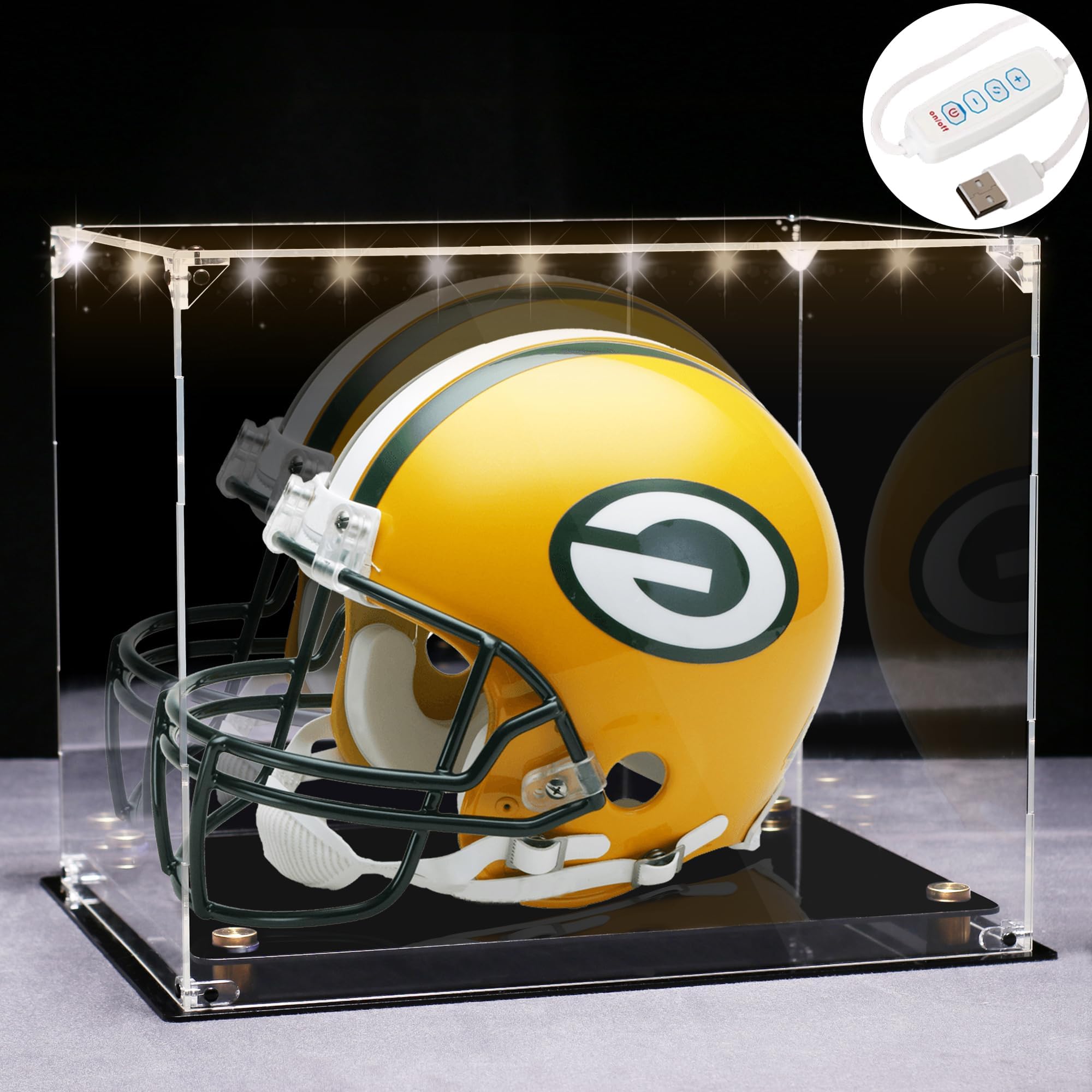 Amazon.com: Premium Full Size Football Helmet Display Case with ...