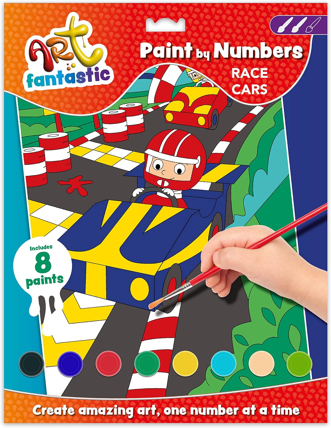 Bookoli Art Fantastic Race Cars - Paint by Numbers for Children ...